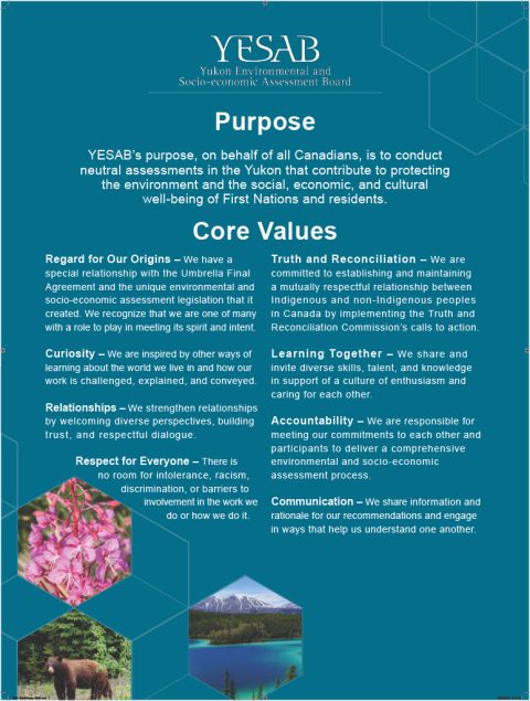 Core Purpose and Values - YESAB - Yukon Environmental and Socio ...